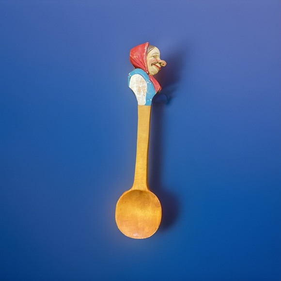 Dining | Vintage Wooden Spoon With Lady Head On Top | Poshmark
